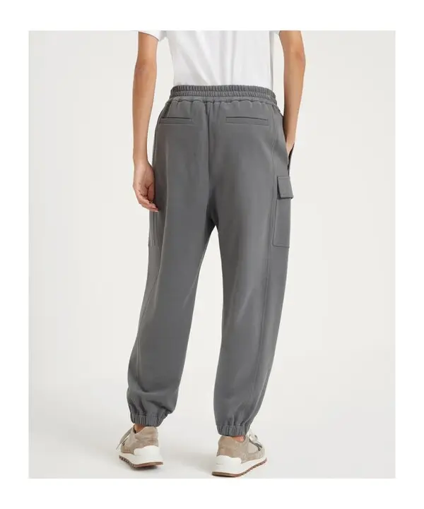 Brunello Cucinelli Side Stripe Drawstring Cargo Pants