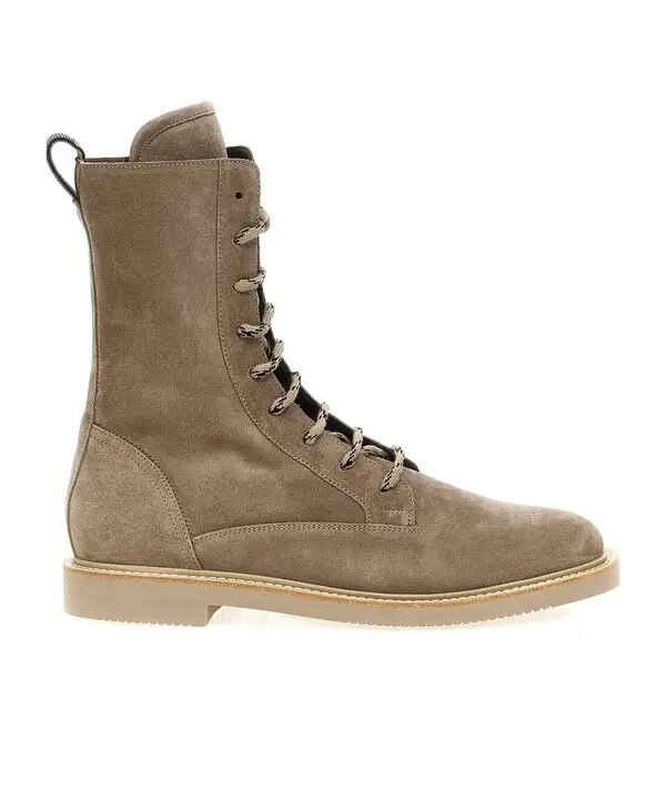 Brunello Cucinelli Round-toe Lace Up Boots