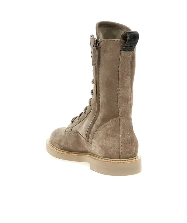 Brunello Cucinelli Round-toe Lace Up Boots