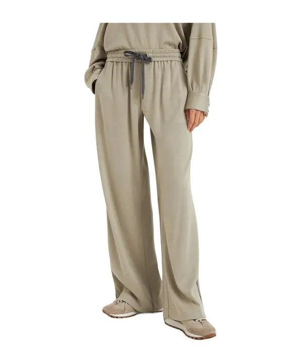 Brunello Cucinelli Relaxed-fit Drawstring Waistband Pants - Green