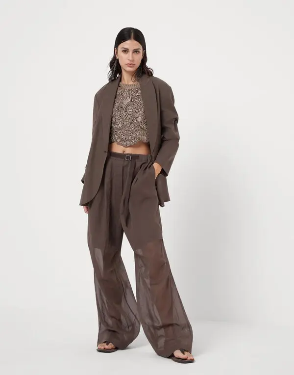 Brunello Cucinelli Single-breasted Blazer With Monili Chain Detail