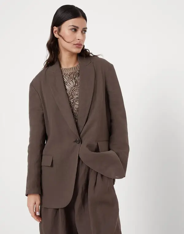 Brunello Cucinelli Single-breasted Blazer With Monili Chain Detail