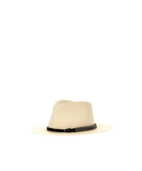 Brunello Cucinelli Flat Brim Fedora Hat