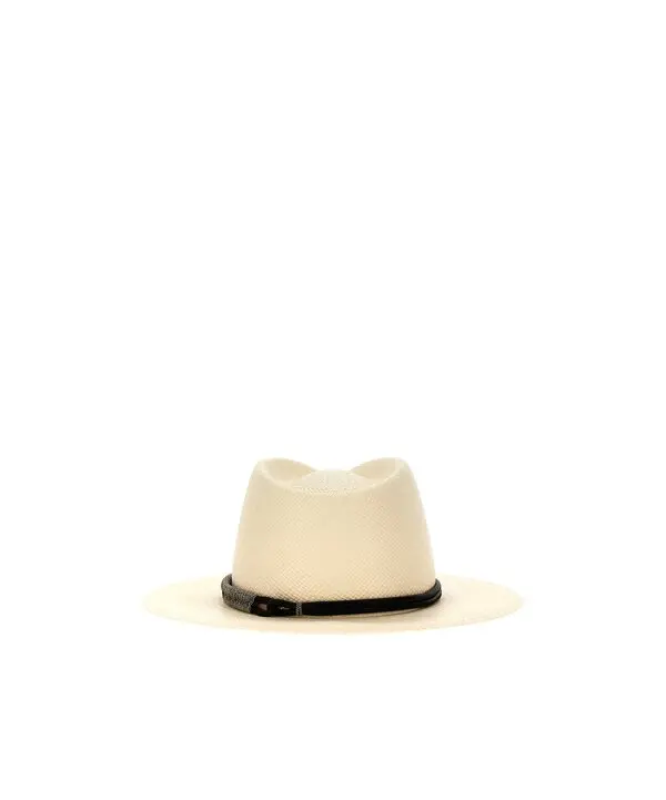 Brunello Cucinelli Flat Brim Fedora Hat