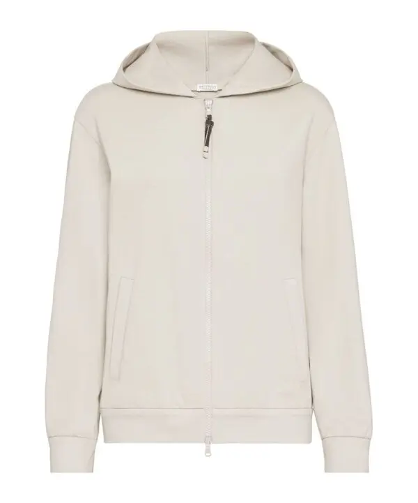 Brunello Cucinelli Monili Bead-embellished Zip-up Hoodie