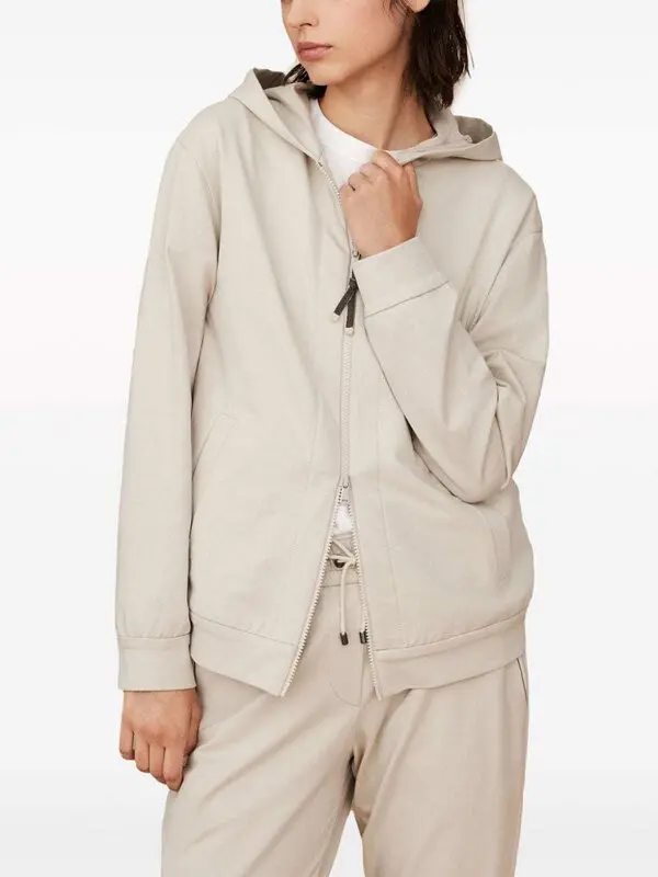 Brunello Cucinelli Monili Bead-embellished Zip-up Hoodie