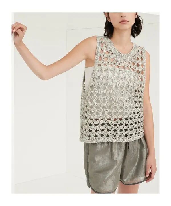 Brunello Cucinelli Open-knit Sleeveless Vest