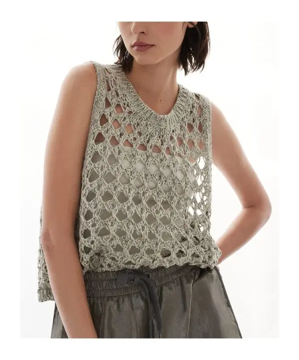 Brunello Cucinelli Open-knit Sleeveless Vest