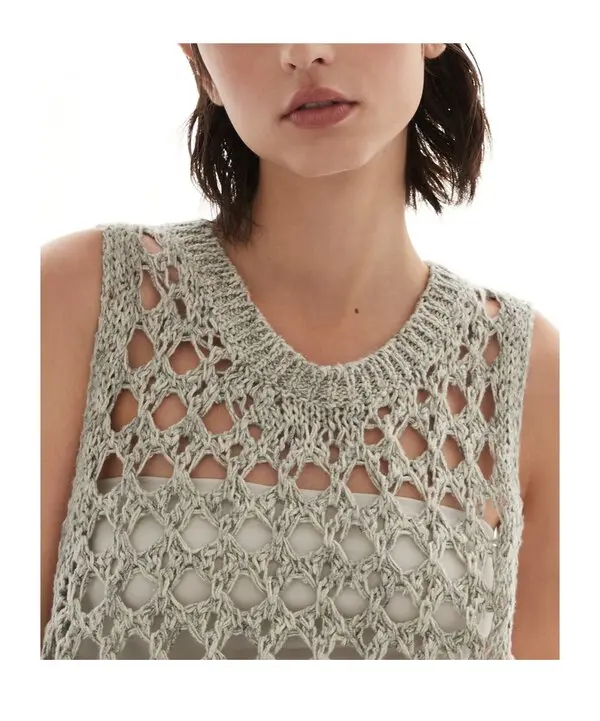 Brunello Cucinelli Open-knit Sleeveless Vest