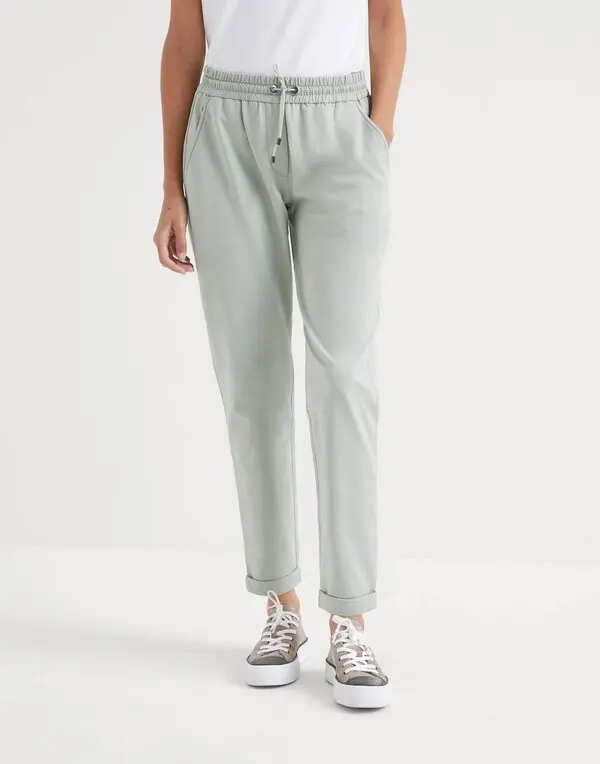 Brunello Cucinelli Monili Bead-embellished Drawstring Track Pants