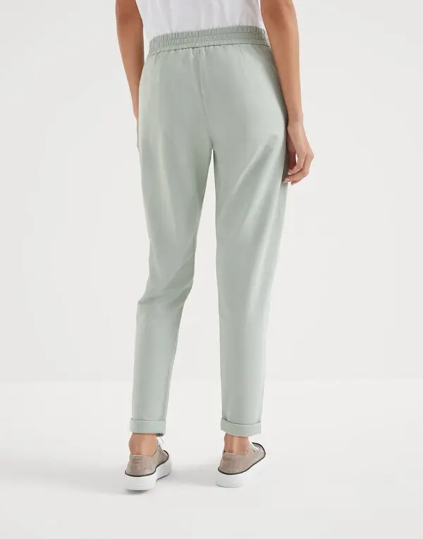Brunello Cucinelli Monili Bead-embellished Drawstring Track Pants