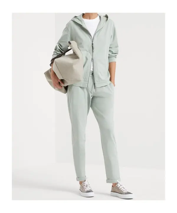 Brunello Cucinelli Monili Bead-embellished Drawstring Track Pants