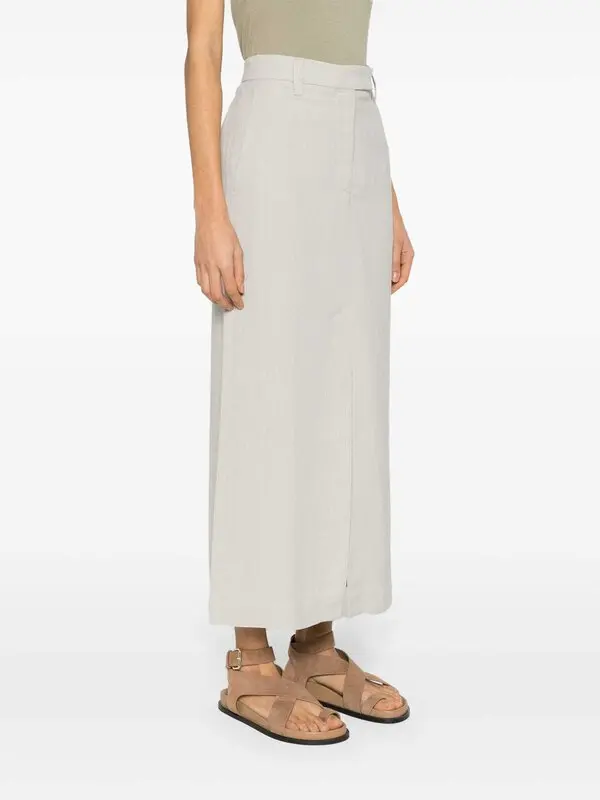 Brunello Cucinelli Fluid Twill Maxi Skirt