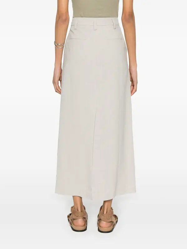 Brunello Cucinelli Fluid Twill Maxi Skirt