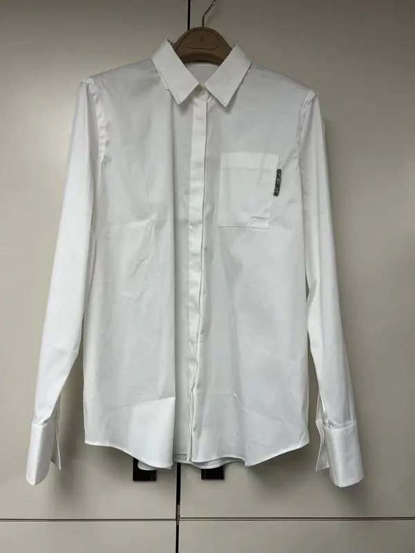 Brunello Cucinelli Beaded Tab Detail Shirt