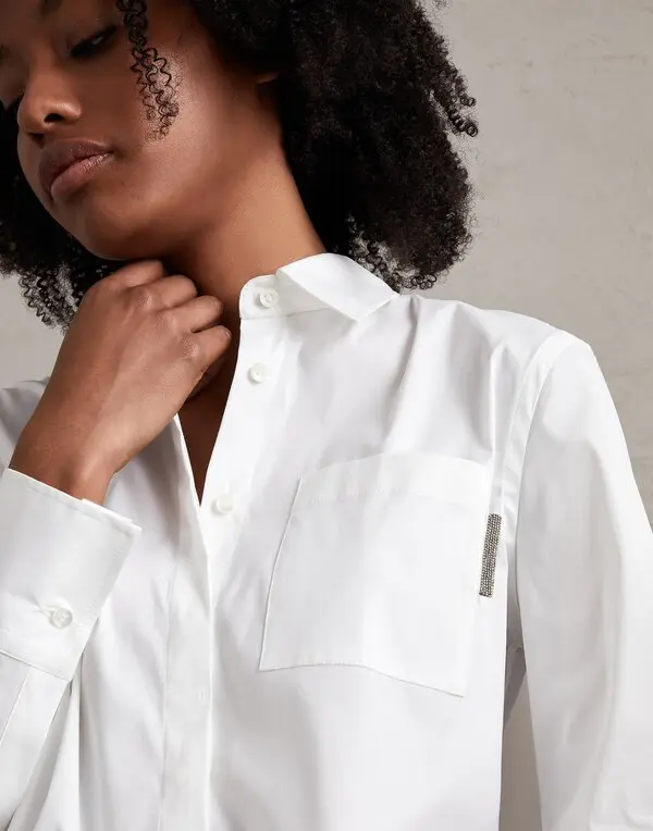 Brunello Cucinelli Beaded Tab Detail Shirt