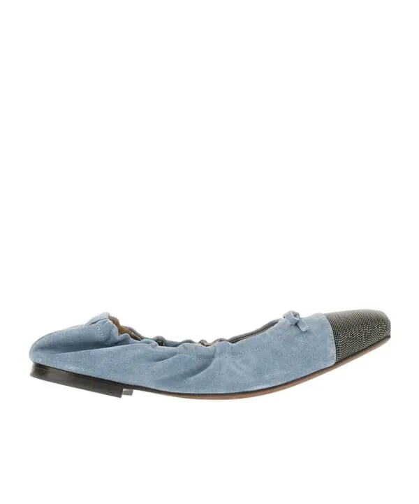 Brunello Cucinelli Beaded Slip-on Ballerina Flats