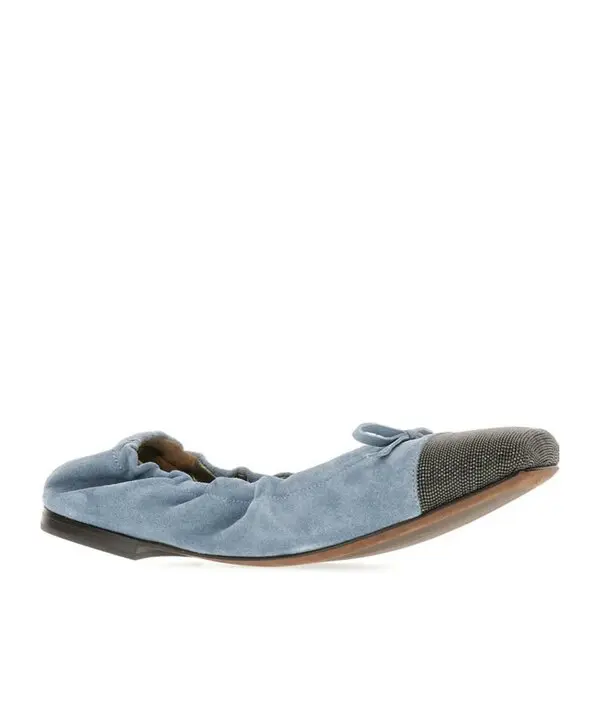 Brunello Cucinelli Beaded Slip-on Ballerina Flats