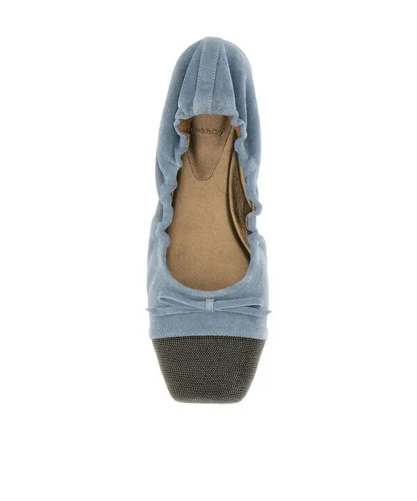 Brunello Cucinelli Beaded Slip-on Ballerina Flats