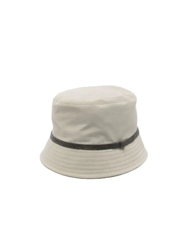 Brunello Cucinelli Monili Chain Detail Bucket Hat - Nude
