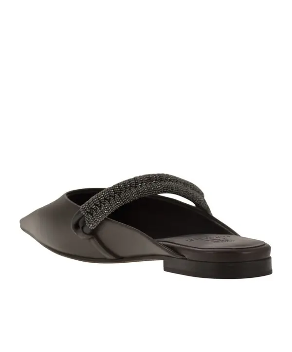 Brunello Cucinelli Embellished Strap Flat Shoes