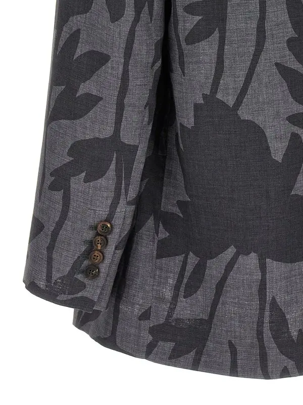 Brunello Cucinelli Single-breasted Floral Print Blazer