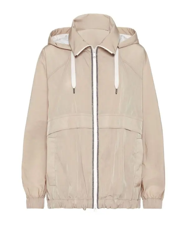 Brunello Cucinelli Lightweight Zipped Hooded Drawstring Jacket
