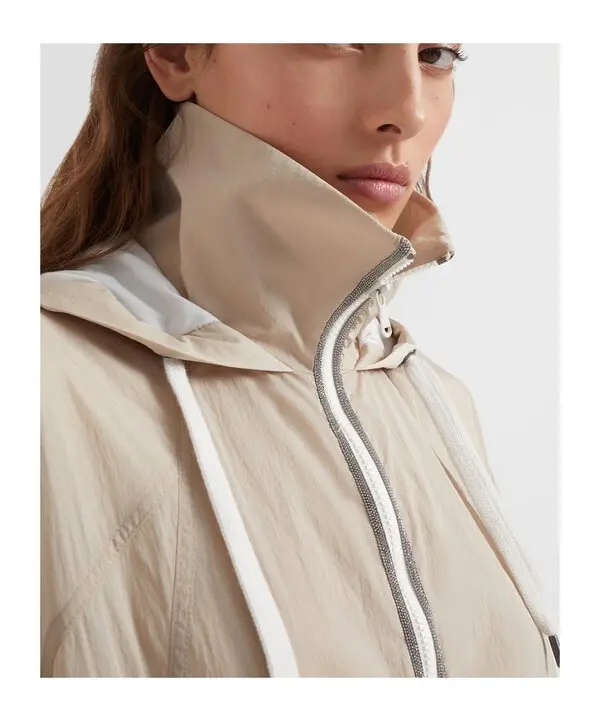 Brunello Cucinelli Lightweight Zipped Hooded Drawstring Jacket