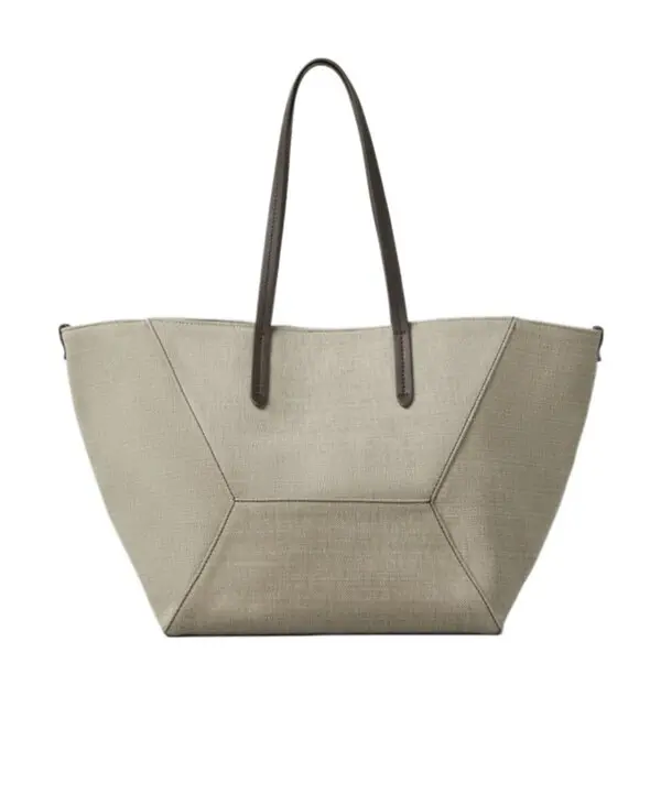 Brunello Cucinelli Open Top Tote Bag - Nude