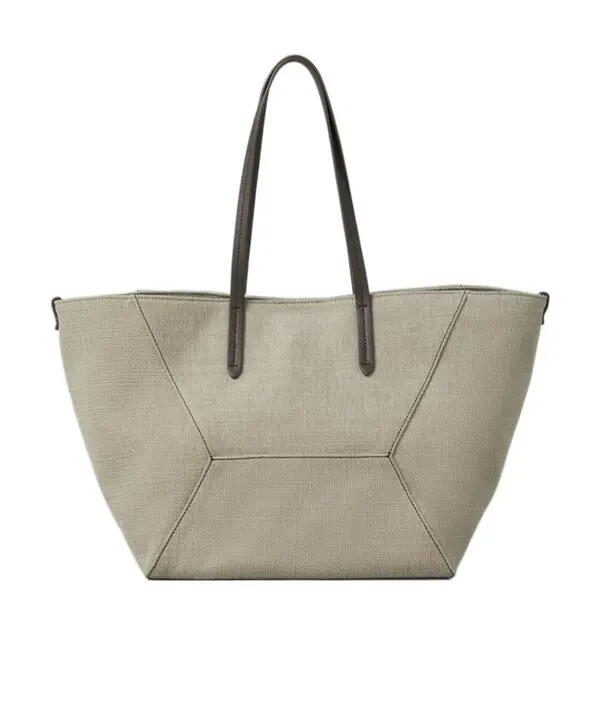 Brunello Cucinelli Open Top Tote Bag - Nude
