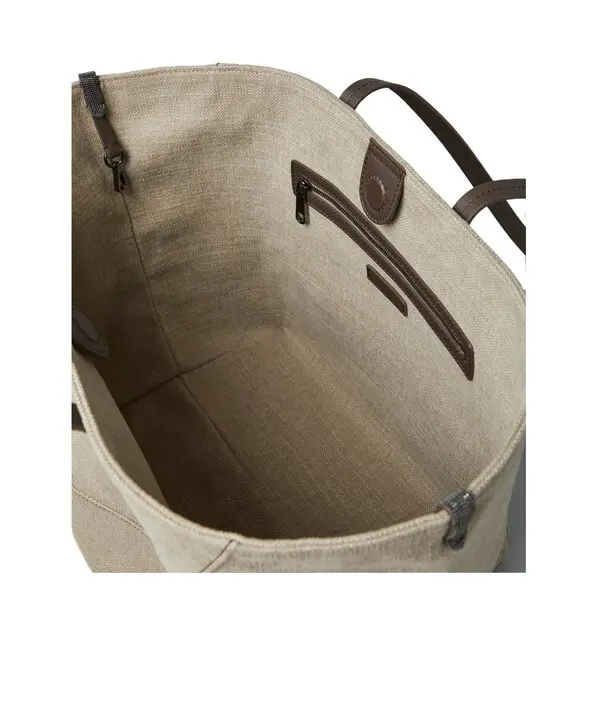 Brunello Cucinelli Open Top Tote Bag - Nude