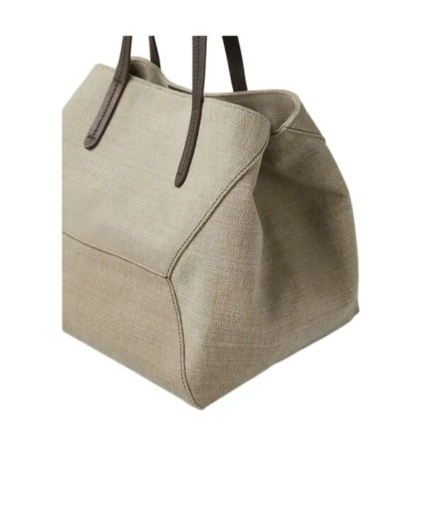 Brunello Cucinelli Open Top Tote Bag - Nude