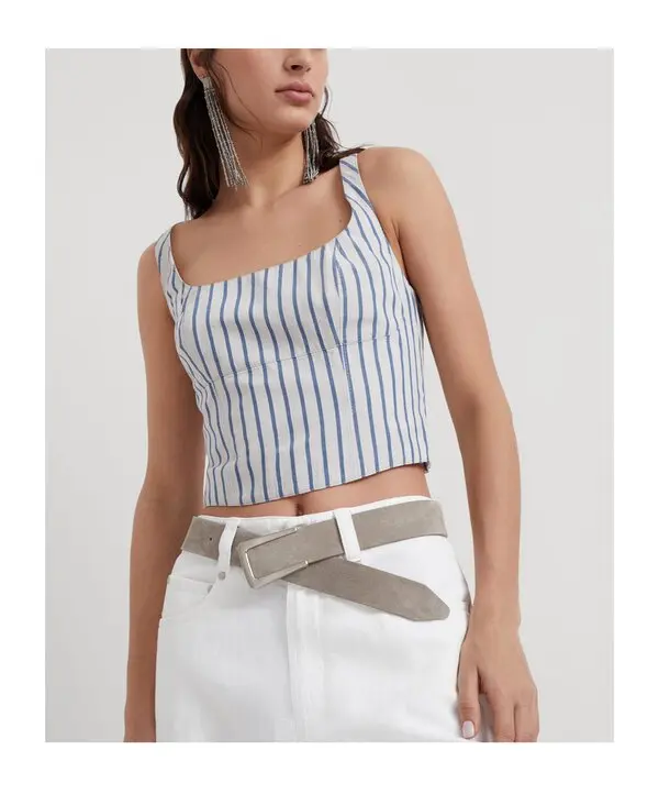 Brunello Cucinelli Striped Cotton-blend Top