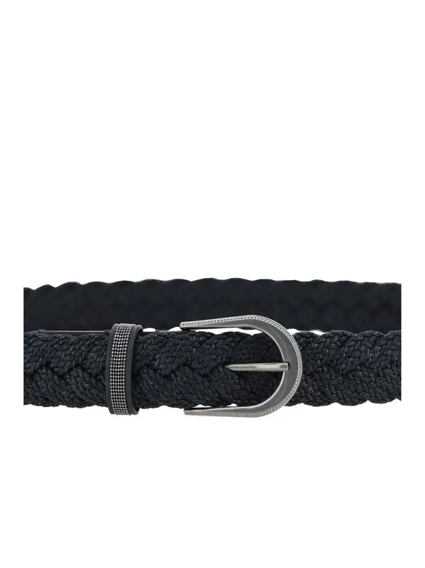 Brunello Cucinelli Woven Buckle Embellished Belt