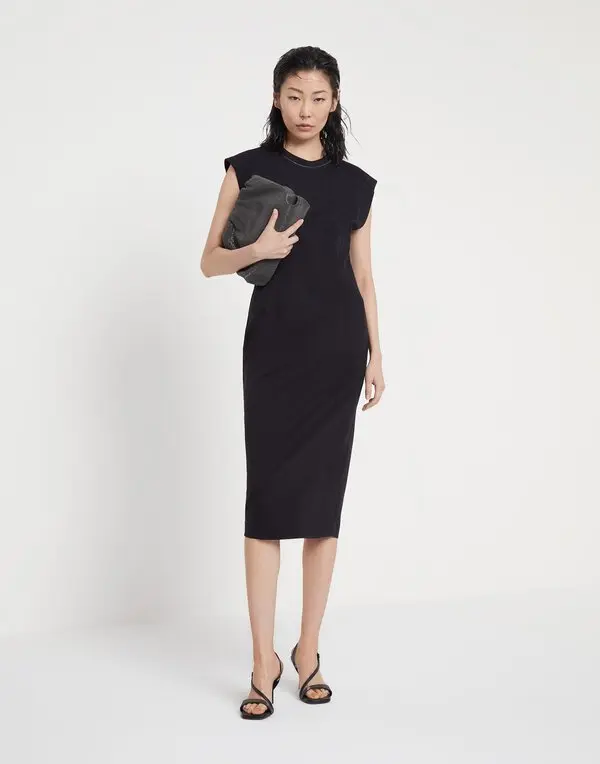 Brunello Cucinelli Round Collar Sleeveless Dress