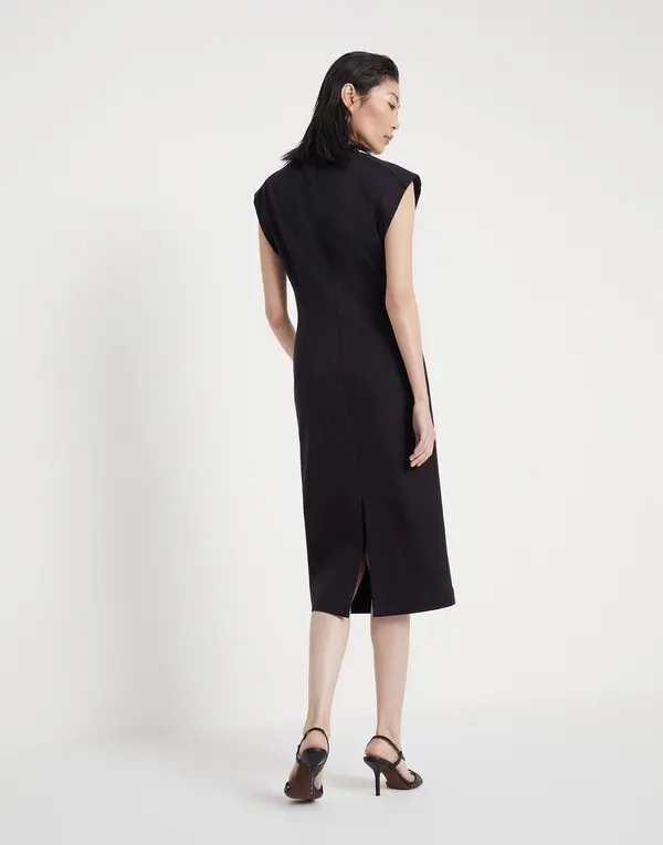Brunello Cucinelli Round Collar Sleeveless Dress