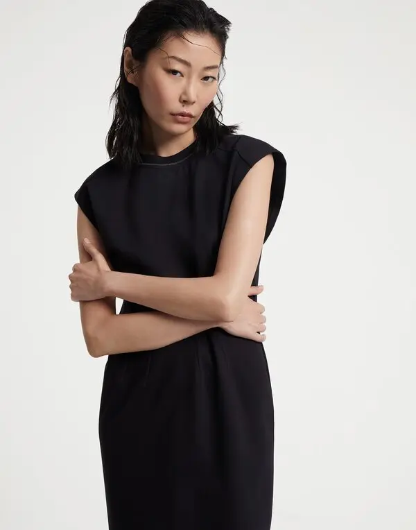 Brunello Cucinelli Round Collar Sleeveless Dress