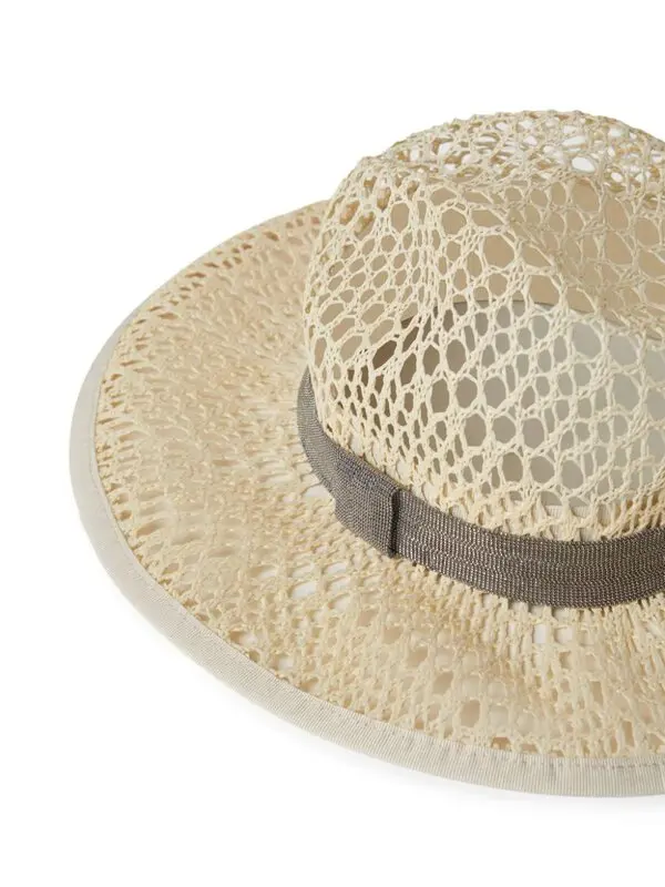Brunello Cucinelli Monili Embellished Fedora Hat