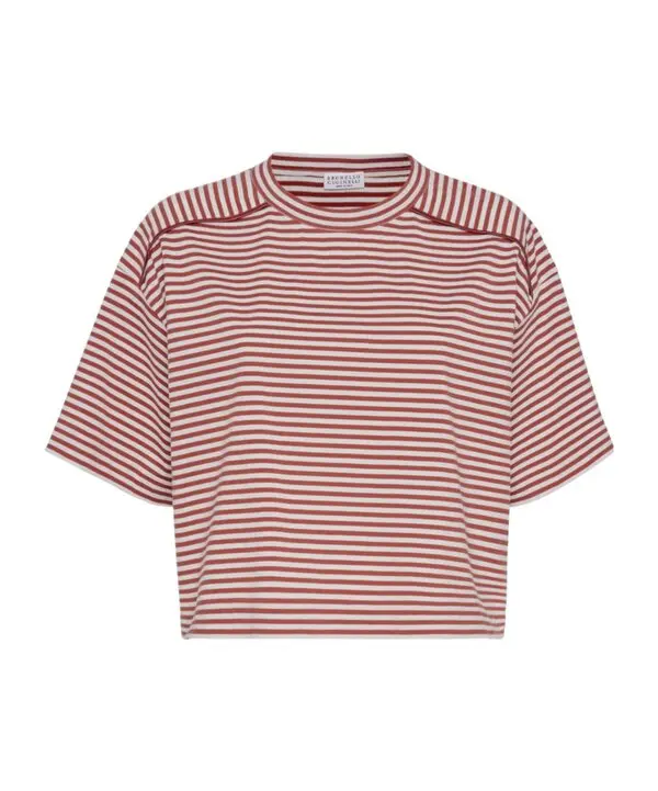 Brunello Cucinelli Striped Crewneck T-shirt