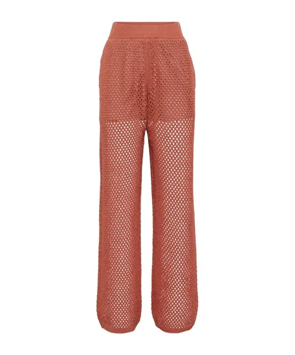 Brunello Cucinelli Net-stitch Knitted Trousers