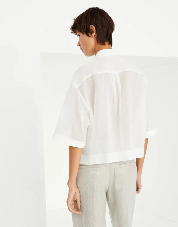 Brunello Cucinelli Semi-sheer Short-sleeved Shirt