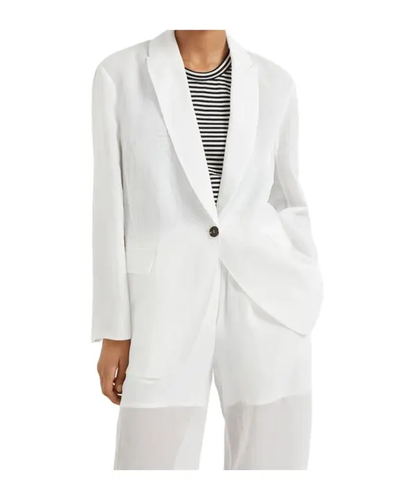 Brunello Cucinelli Single-breasted Blazer With Back Embellishment