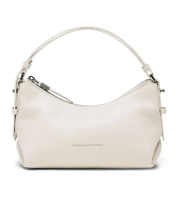Brunello Cucinelli Monili Detail Leather Shoulder Bag