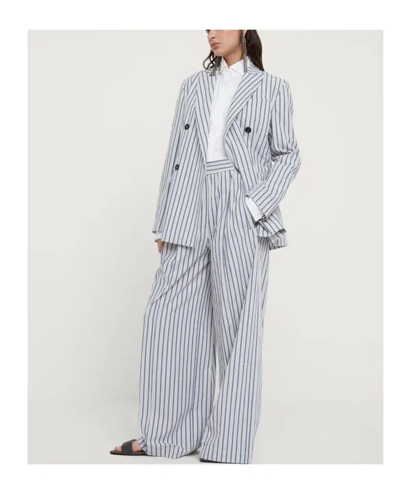 Brunello Cucinelli Striped Cotton Suit