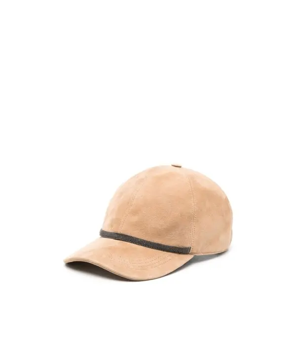 Brunello Cucinelli Beaded Baseball Cap - Nude