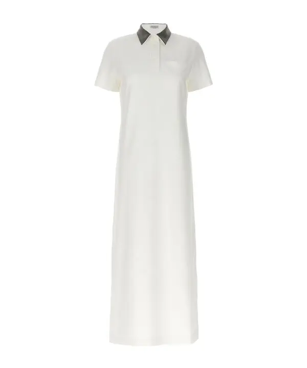 Brunello Cucinelli Monile Embellished Polo Dress