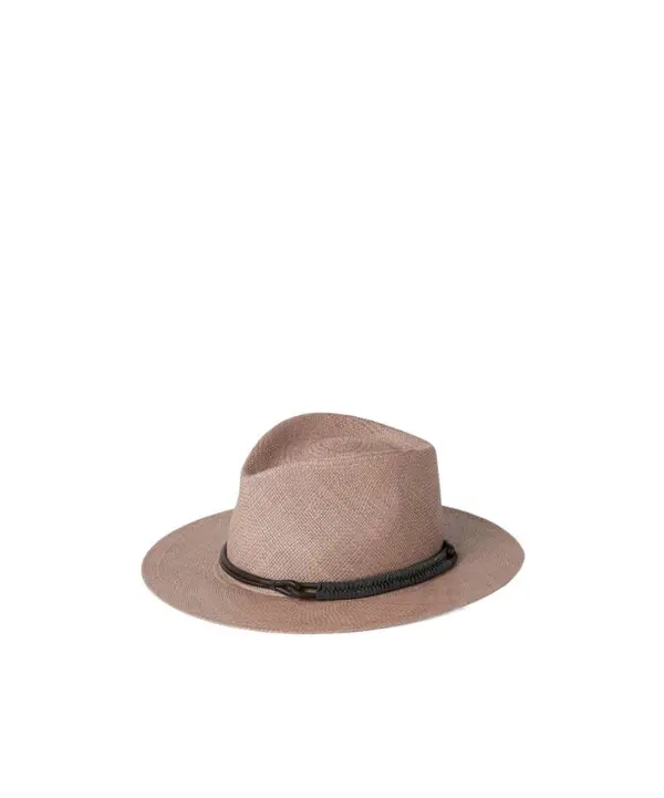 Brunello Cucinelli Flat Brim Fedora Hat - Brown