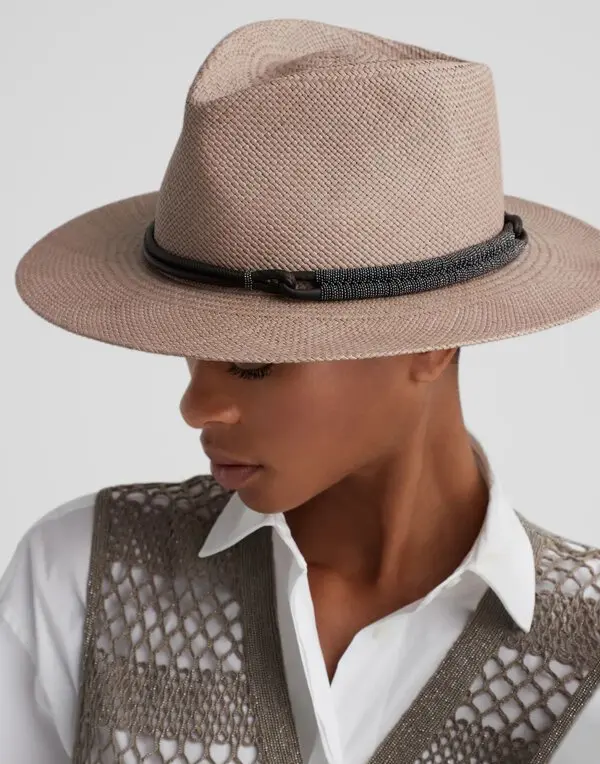 Brunello Cucinelli Flat Brim Fedora Hat