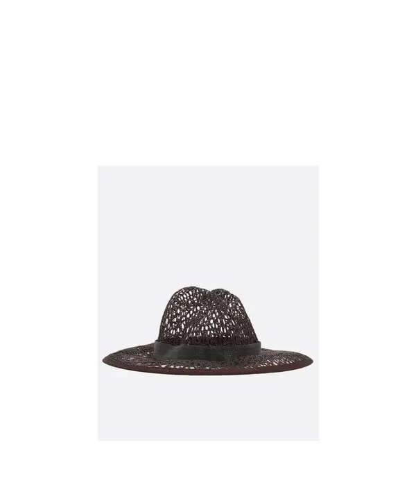 Brunello Cucinelli Open-weave Fedora Hat