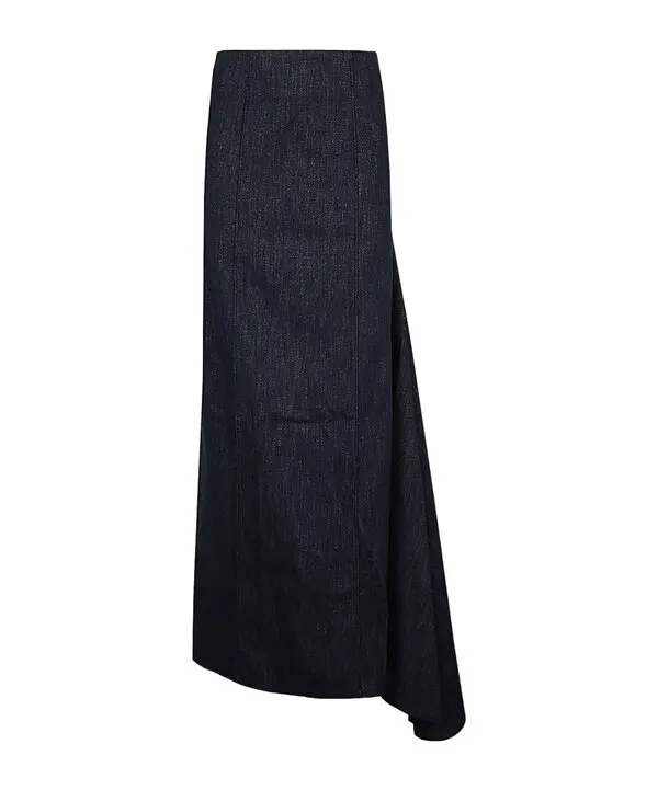 Brunello Cucinelli Denim Maxi Skirt - Black
